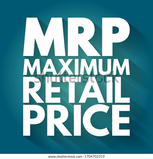 MRP - Maximum Retail Price acronym, business concept background