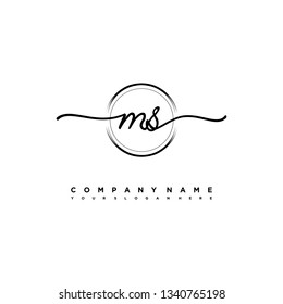 Ms Initial Signature Logo Handwriting Logo Stock Vector (Royalty Free ...