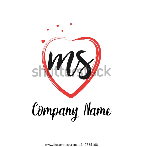 Ms Initial Signature Logo Handwriting Logo Stock Vector (Royalty Free ...