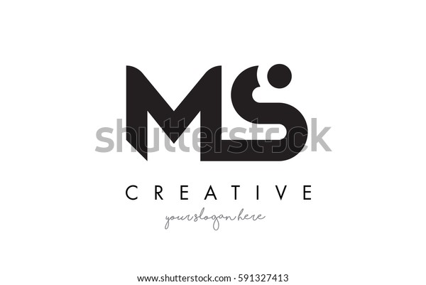 Ms Letter Logo Design Creative Modern Stock Vector (Royalty Free ...