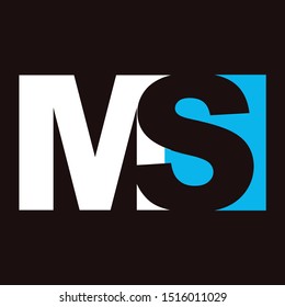 Ms Sign Logo Stock Vector (Royalty Free) 1516011029