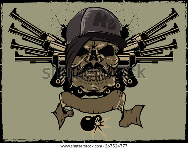 Ms Skull Stock Vector (Royalty Free) 267524777 | Shutterstock