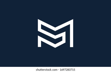 Ms Sm Letter Mark Monogram Luxury Stock Vector (Royalty Free ...