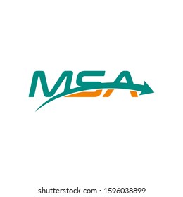 Msa Letter Logo Arrow Stock Vector (Royalty Free) 1596038899 | Shutterstock