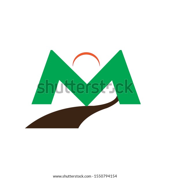 Mshaped Logo Design White Background Stock Vector (Royalty Free ...