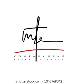Mt Initial Signature Logo Handwriting Logo Stock Vector (Royalty Free ...