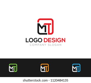 Mt Letter Logo Vector Illustration Stock Vector (Royalty Free ...