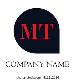 Mt Letters Red Abstract Black Background Stock Vector (Royalty Free ...