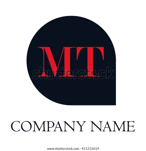 Mt Letters Red Abstract Black Background Stock Vector (Royalty Free ...
