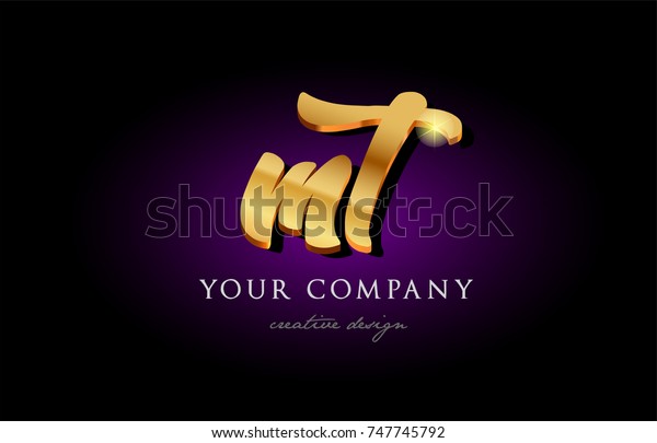 Mt M T Alphabet Combination Letter Stock Vector (Royalty Free ...