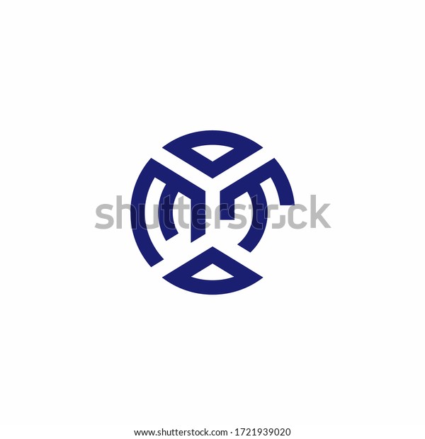 Mt Monogram Logo Abstract Shapes Modern Stock Vector (Royalty Free ...