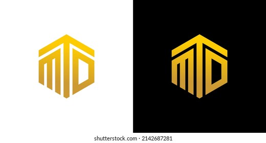 Mtd Letter Logo Design Polygon Monogram Stock Vector (Royalty Free ...