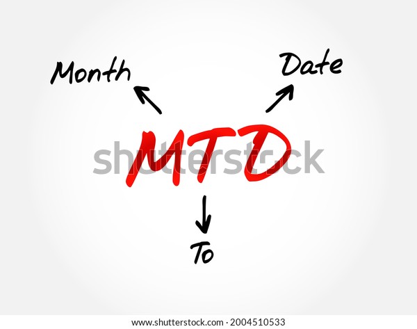 Mtd Month Date Acronym Business Concept Stock Vector (Royalty Free ...