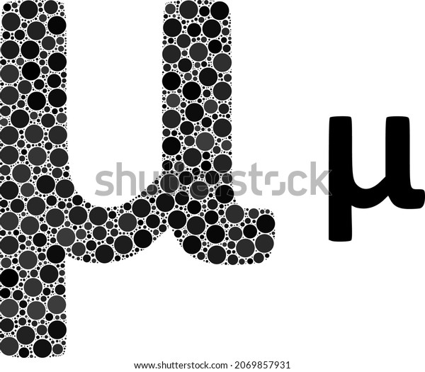 Mu Greek Lowercase Symbol Vector Collage Stock Vector (Royalty Free ...