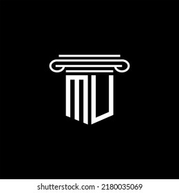 Mu Letter Logo Creative Design Vector Stock Vector (Royalty Free ...