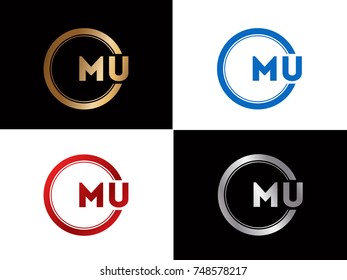Mu Logo Letter Design Vector Red Stock Vector (Royalty Free) 748578217 ...