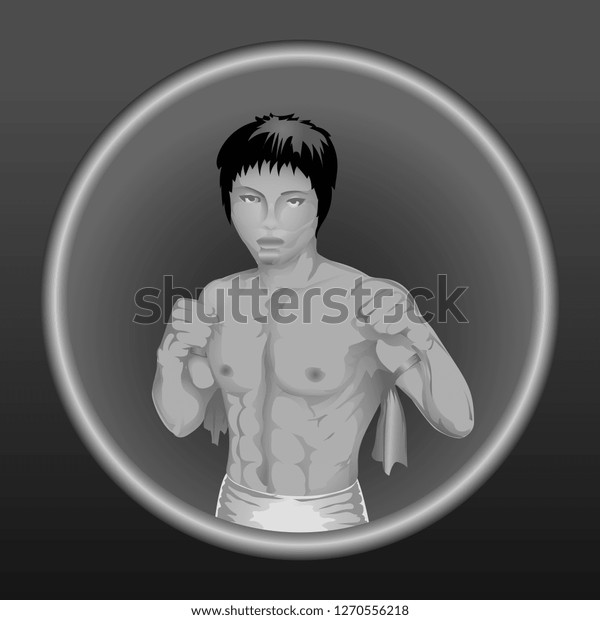 Muay Thai Fighter Vector Graphics Stock Vector (Royalty Free ...