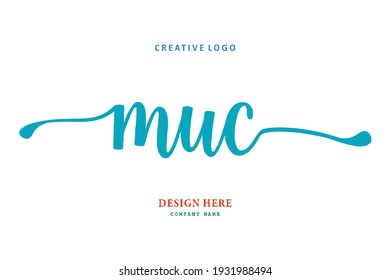 Muc Lettering Logo Simple Easy Understand Stock Vector (Royalty Free ...