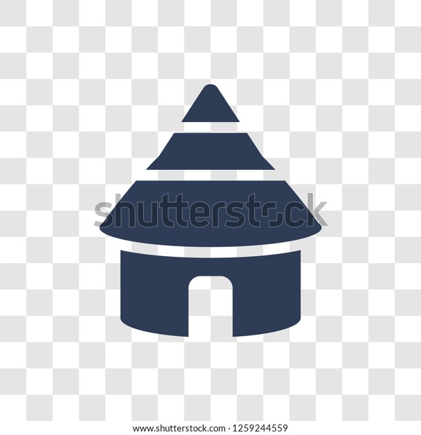 Mud Hut Icon Trendy Mud Hut Stock Vector (Royalty Free) 1259244559 ...