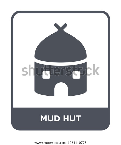 Mud Hut Icon Vector On White Stock Vector (Royalty Free) 1261110778 ...