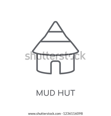 Mud Hut Linear Icon Modern Outline Stock Vector (Royalty Free ...