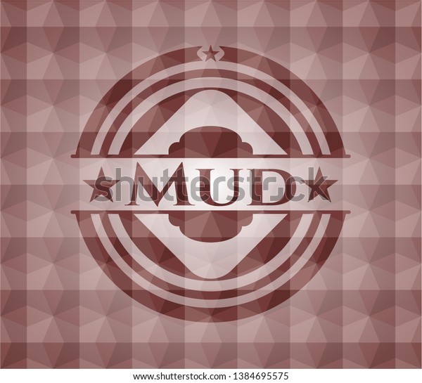 Mud Red Seamless Emblem Geometric Background Stock Vector (Royalty Free ...