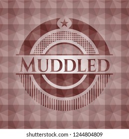 Muddled Red Seamless Emblem Geometric Pattern Stock Vector (Royalty ...