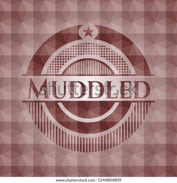 Muddled Red Seamless Emblem Geometric Pattern Stock Vector (Royalty ...