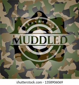 Muddled Written On Camo Texture Stock Vector (Royalty Free) 1358906069 ...