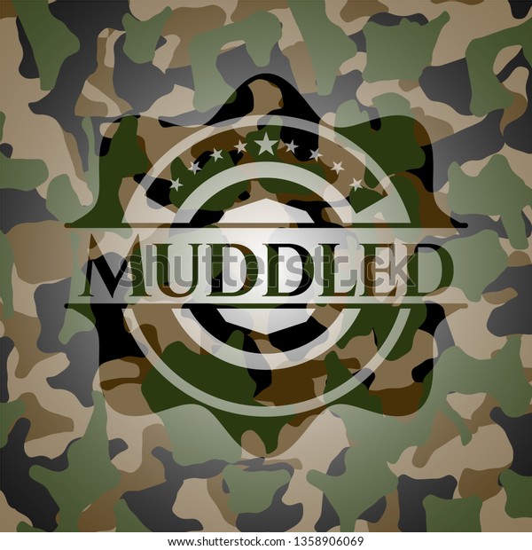 Muddled Written On Camo Texture Stock Vector (Royalty Free) 1358906069 ...
