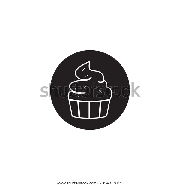 Muffin Logo Vector Illustration Design Template Stock Vector (Royalty ...