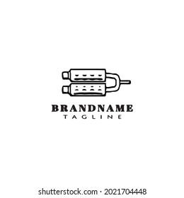 Muffler Logo Icon Cartoon Design Template Stock Vector (Royalty Free ...