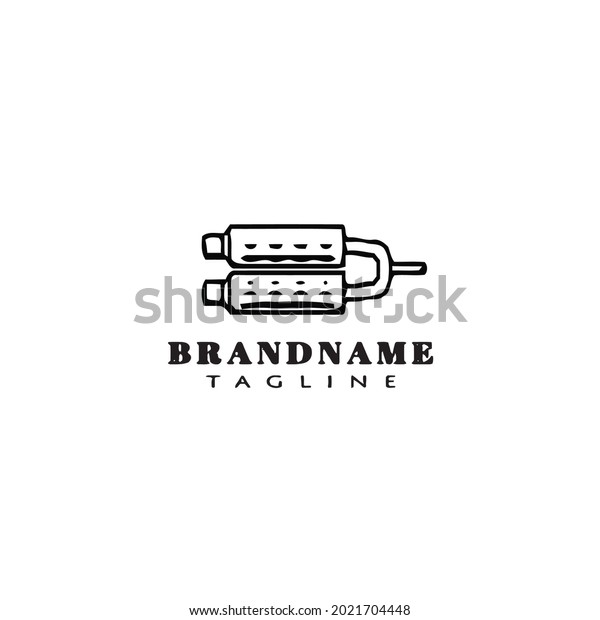 Muffler Logo Icon Cartoon Design Template Stock Vector (Royalty Free ...