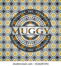 Muggy Arabic Emblem Background Arabesque Decoration Stock Vector ...