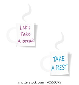 Mugs Slogans Calling Rest Vector Stock Vector (Royalty Free) 70550395 ...