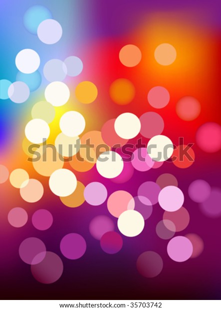 Multi Color Bokeh Lights Background Vector Stock Vector (Royalty Free ...