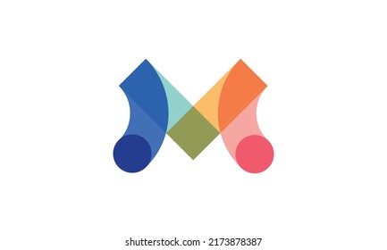 Multi Color Combination Letter M Logo Stock Vector (Royalty Free ...