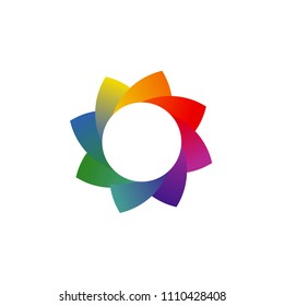 Multi Color Flower Logo Stock Vector (Royalty Free) 1110428414
