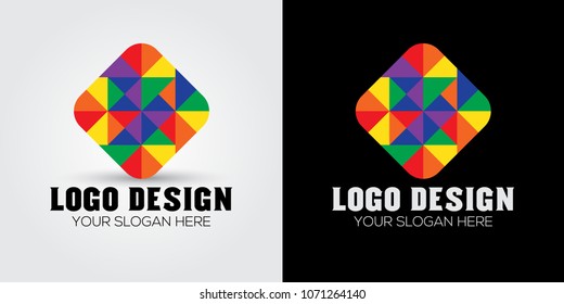 Multi Color Logo Design Template Vector Stock Vector (Royalty Free ...