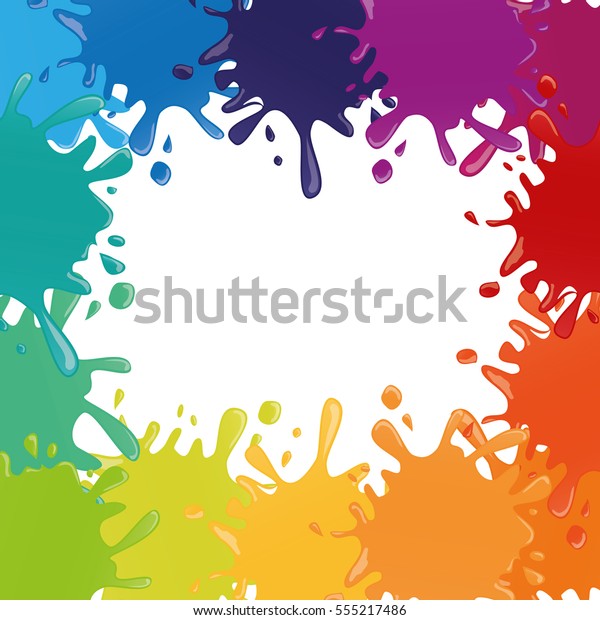 Multi Color Paint Splatter Icon Image Stock Vector (Royalty Free ...
