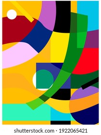Multi Color Shapes Abstract Background Vector Stock Vector (Royalty ...
