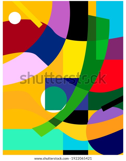 Multi Color Shapes Abstract Background Vector Stock Vector (Royalty ...
