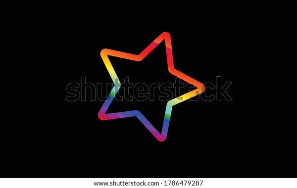 Multi Color Star Illustration Vector Stock Vector (Royalty Free ...