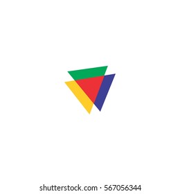 Multi Color Triangle Logo Design Stock Vector (Royalty Free) 567056344