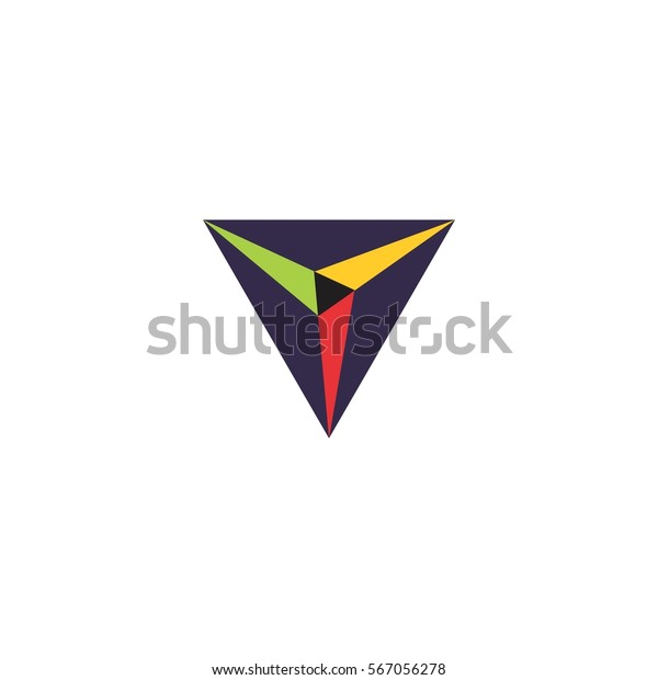 Multi Color Triangle Logo Design Stock Vector (Royalty Free) 567056278