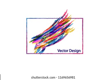 Multi Colored Symbol Isolated On White Stock Vector (Royalty Free ...