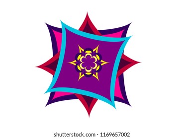 Multi Colored Symbol Isolated On White Stock Vector (Royalty Free ...