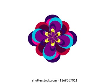 Multi Colored Symbol Isolated On White Stock Vector (Royalty Free ...