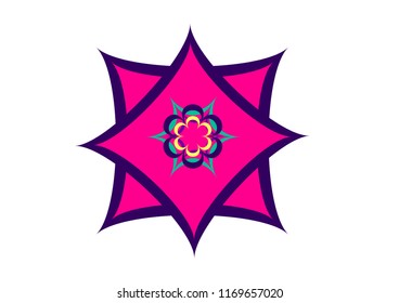 Multi Colored Symbol Isolated On White Stock Vector (Royalty Free ...