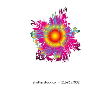 Multi Colored Symbol Isolated On White Stock Vector (Royalty Free ...